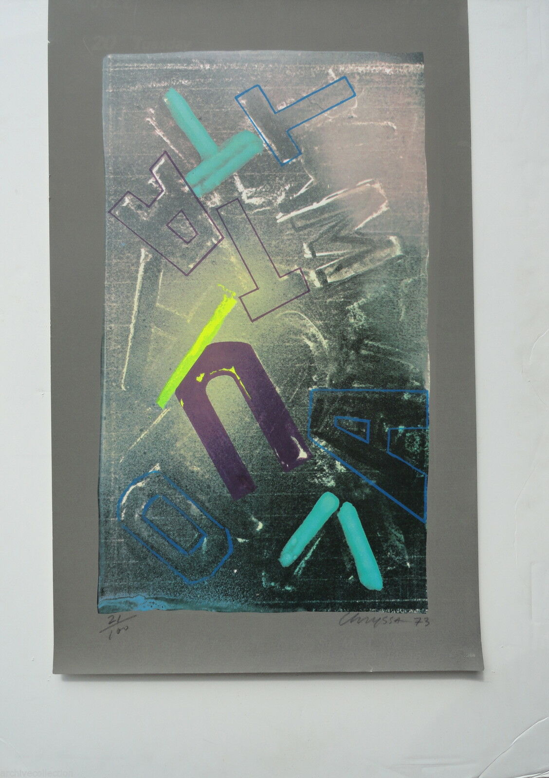 Chryssa Untitled Letters by Artist Chryssa for sale by Fine Art ...